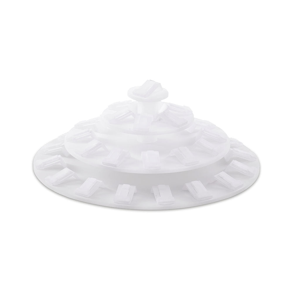 EXHIBIDOR CIRCULAR DE ACRÍLICO FROSTED PARA 35 ANILLOS – Bedean